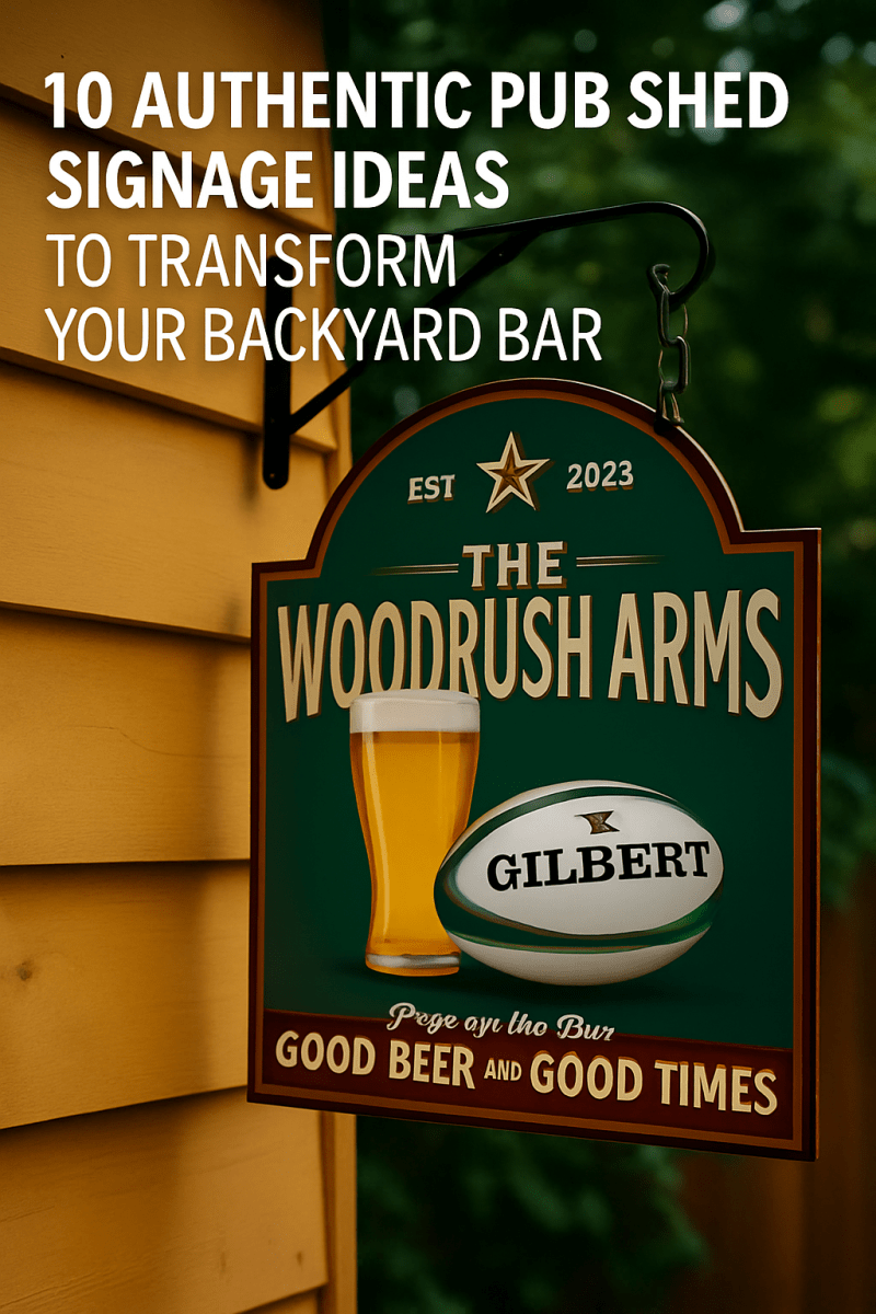 10 Authentic Pub Shed Signage Ideas to Transform Your Backyard Bar ...