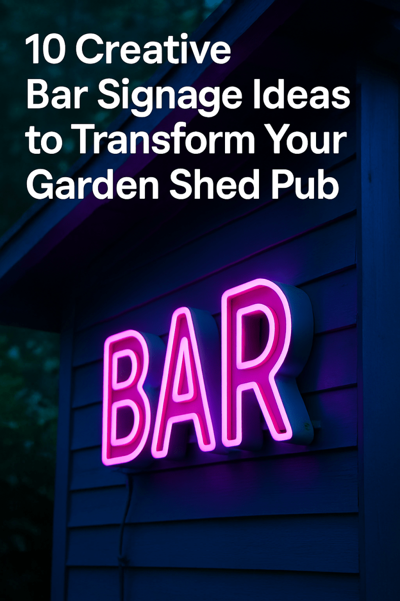 10 Creative Bar Signage to Transform Your Garden Shed Pub – Two Fat ...