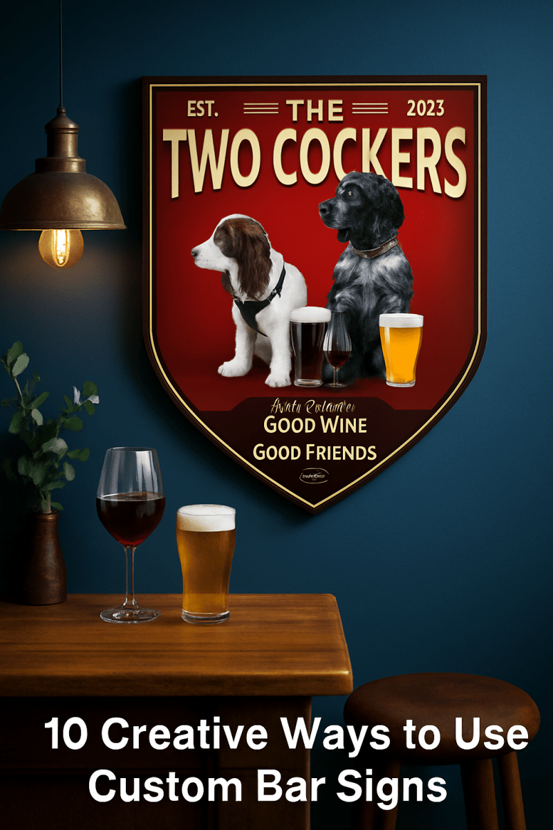 10 Creative Ways to Use Custom Bar Signs for Your Home Bar or Pub Shed ...