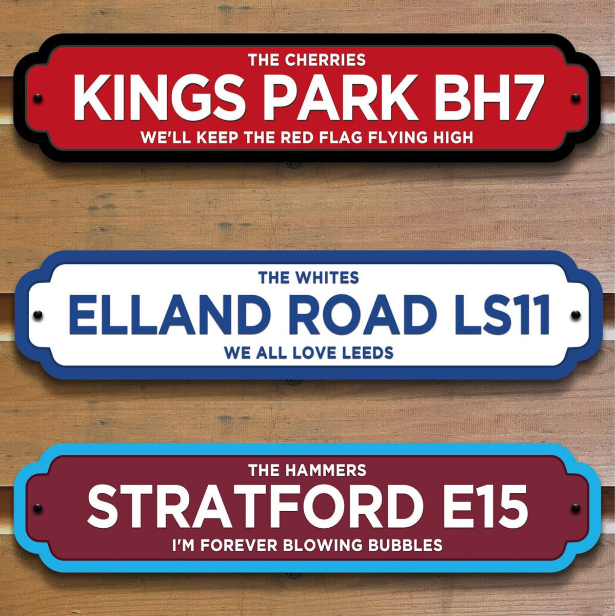 Football Street Signs | Football Ground Signs | Football Team Road Sig ...