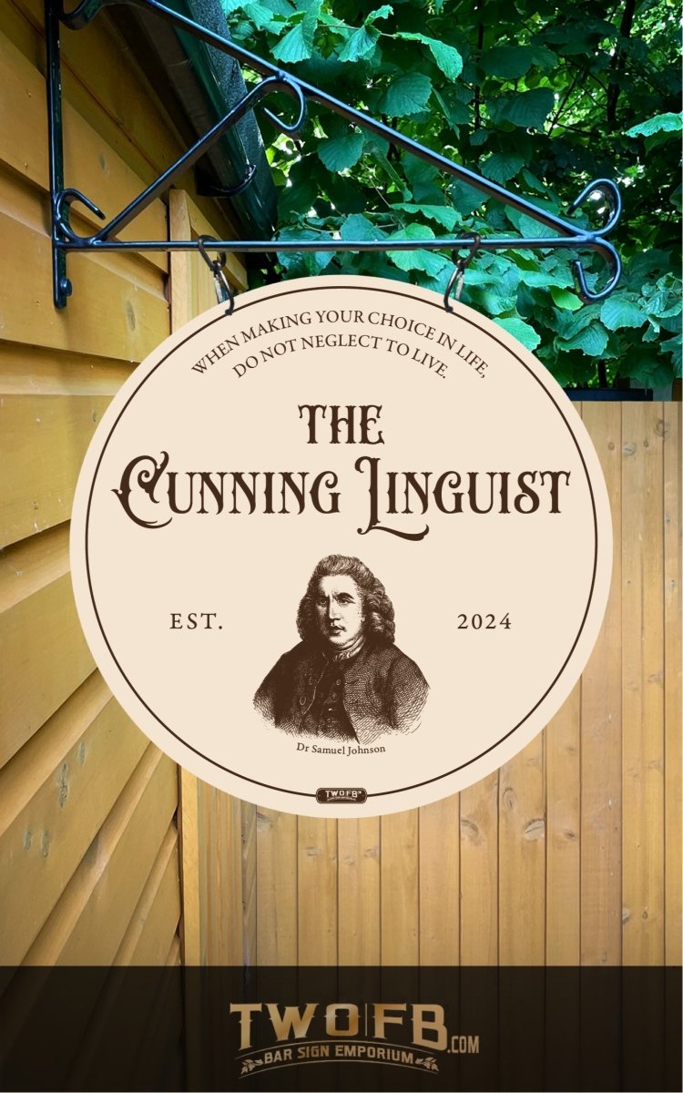 Cunning Linguist | Personalised Bar Sign | Bistro Style – Two Fat ...