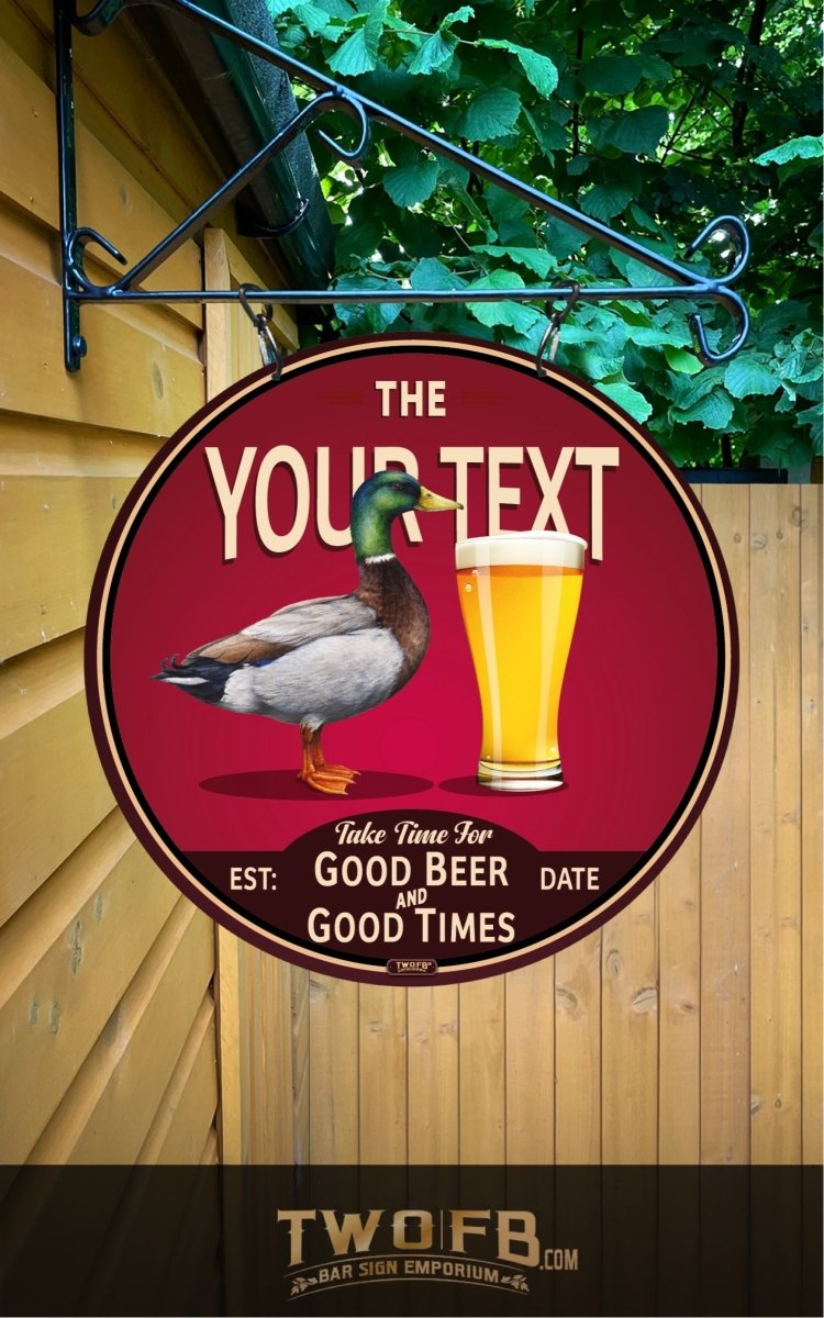 Drunken Duck | Personalised Bar Sign | Bar Signs – Two Fat Blokes Ltd