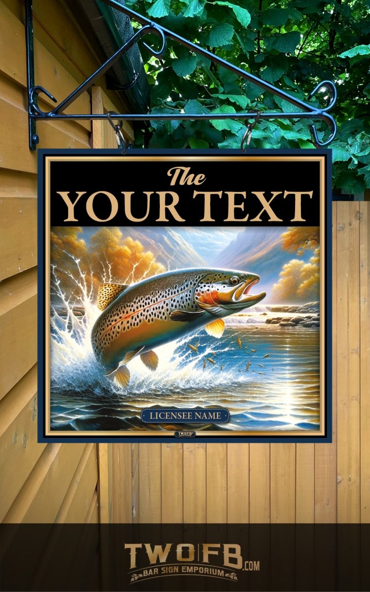 Frisky Trout | Personalised Pub Sign | Country Style Pub Signs – Two ...