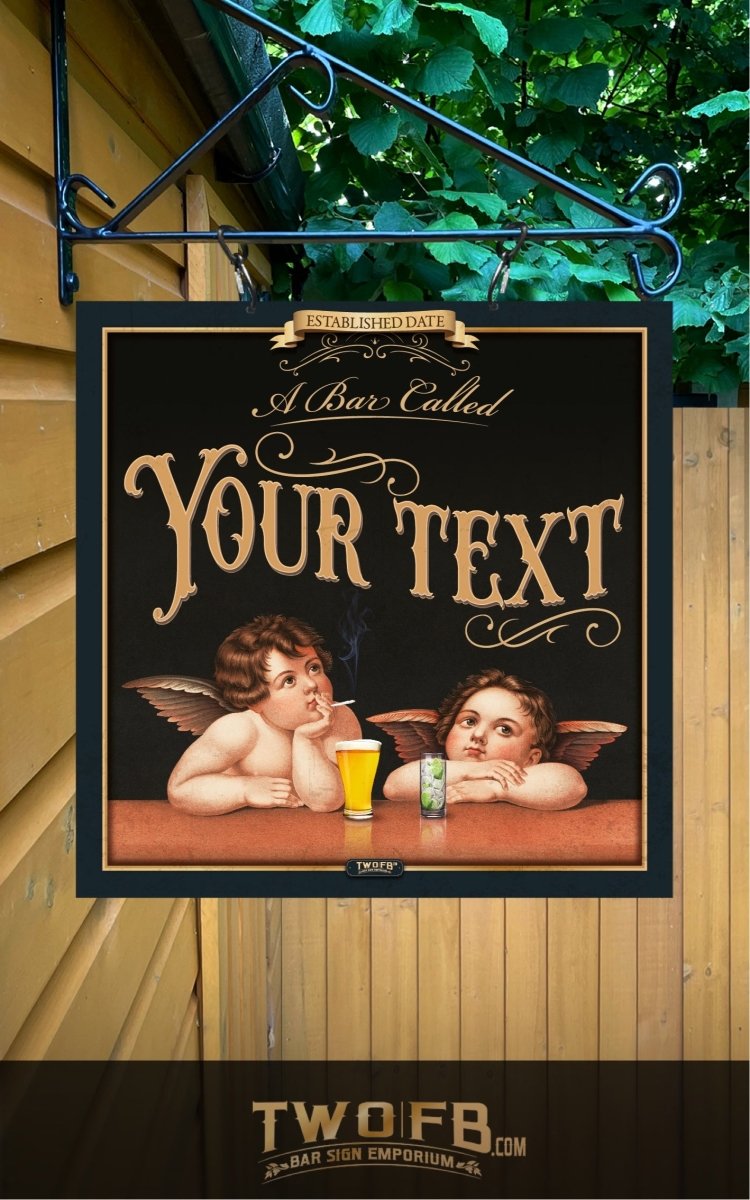 Heaven Bar | Personalised Pub Sign | Hanging Pub Signs – Two Fat Blokes Ltd