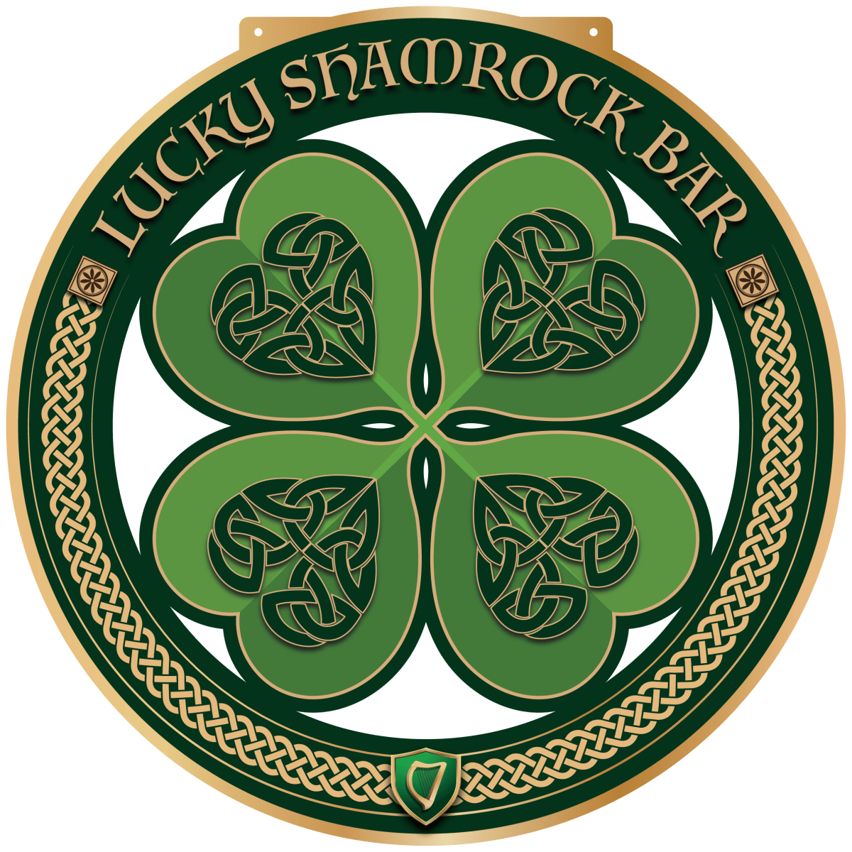 Lucky Shamrock | Personalised Pub Sign | Hanging Pub Signs – Two Fat ...