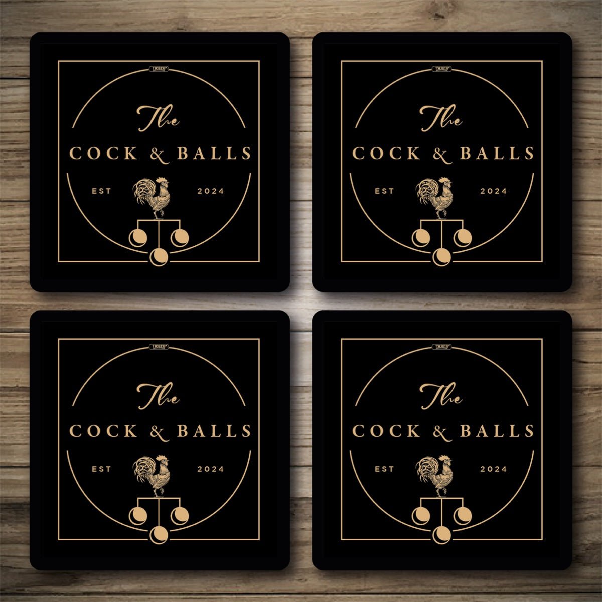 Personalised Drip Mats | Custom Bar Runners | Cock & Balls – Two Fat ...