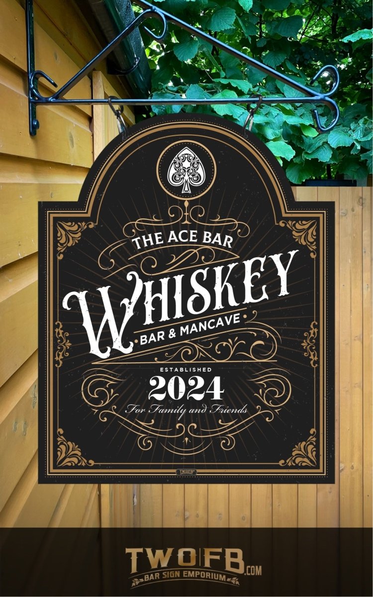 Ace Whiskey Bar | Personalised Gin Bar Sign | Whiskey Sign – Two Fat ...