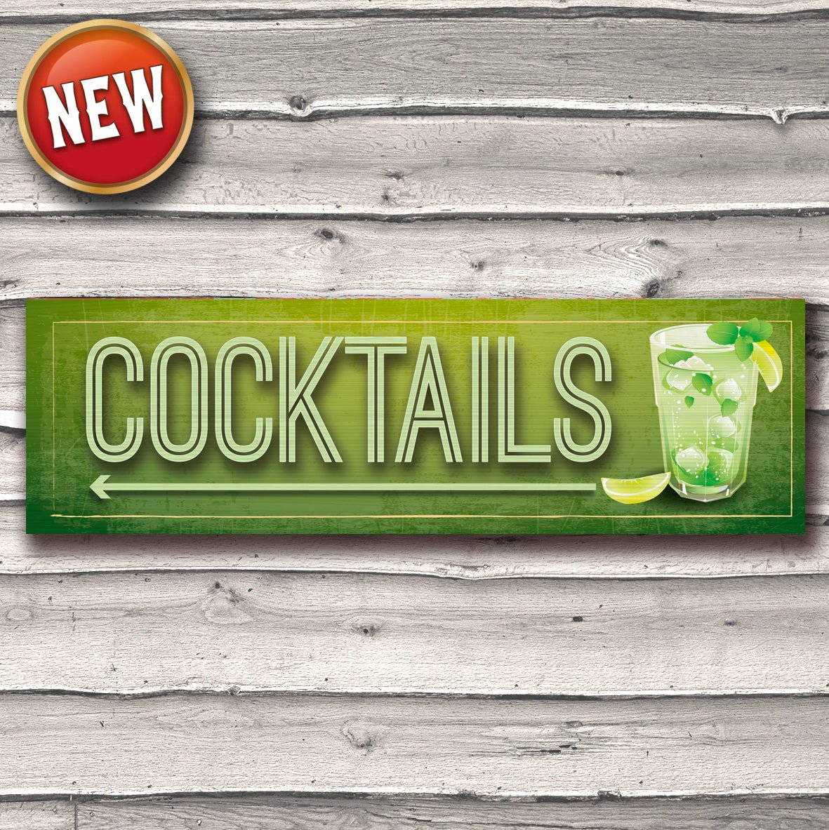 Arrow Cocktail Bar Sign - Bar Signs – Two Fat Blokes Ltd
