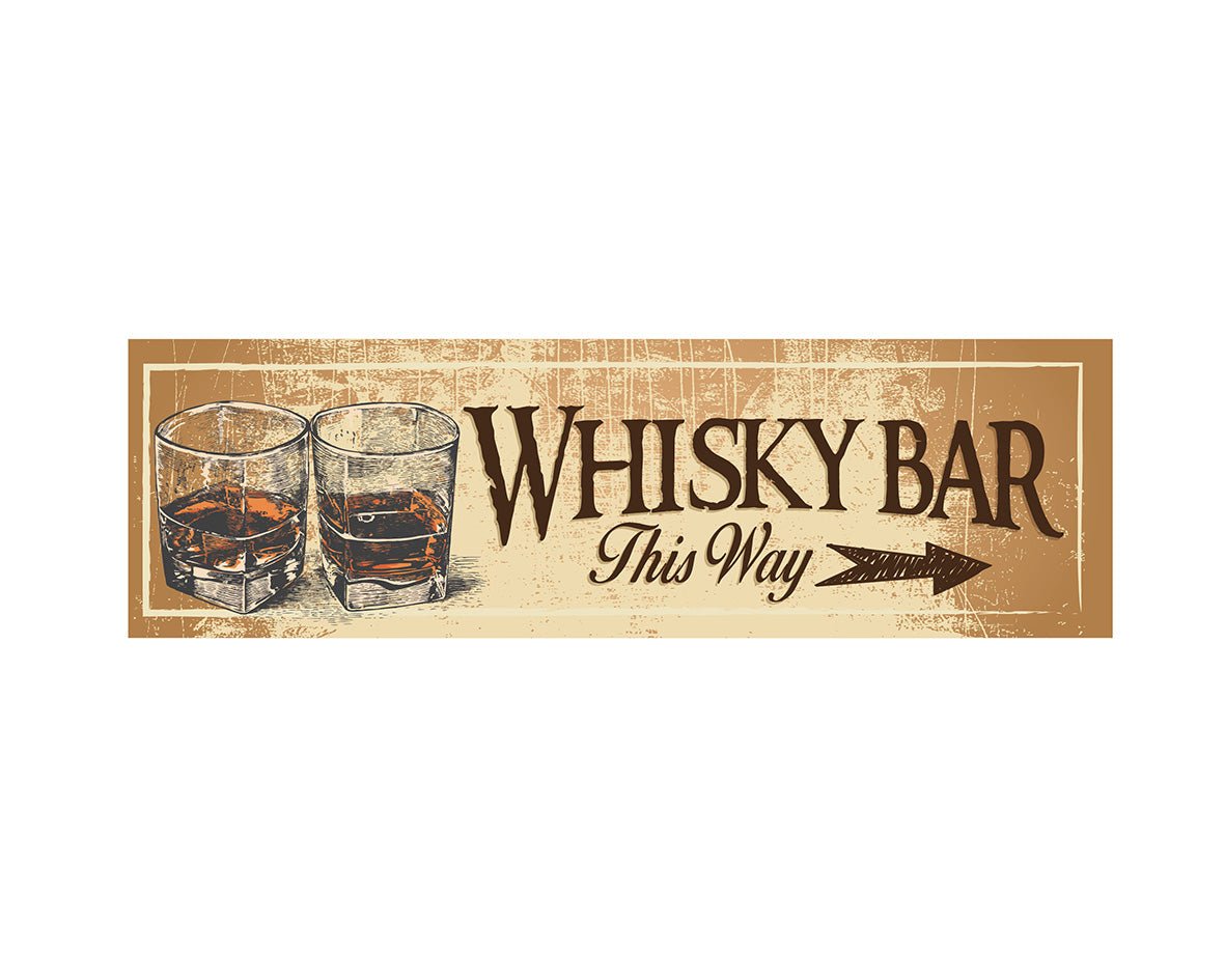 Arrow Whisky Bar Sign - Bar Signs – Two Fat Blokes Ltd
