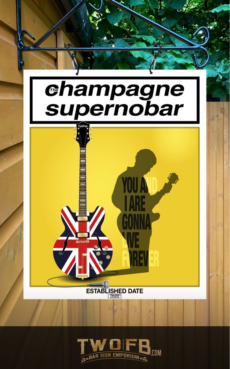 Brit Pop Oasis | Custom made pub signs | Personalised Bar Sign – Two ...