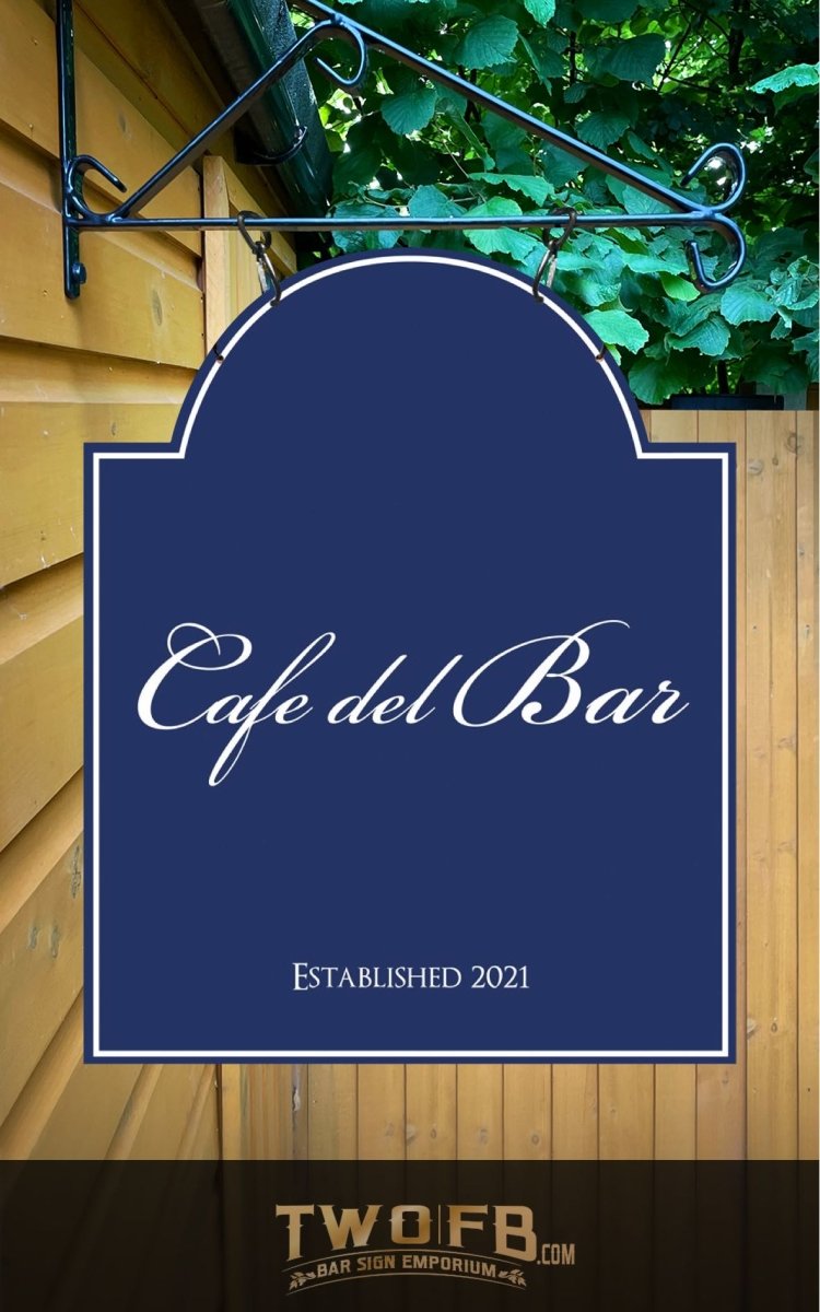 Cafe del Bar | Personalised Bar Sign | Custom Pub Sign – Two Fat Blokes Ltd