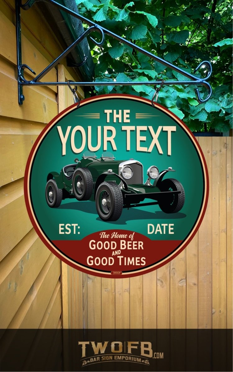 Classic Car Inn | Personalised Bar Sign | Bar Signs – Two Fat Blokes Ltd