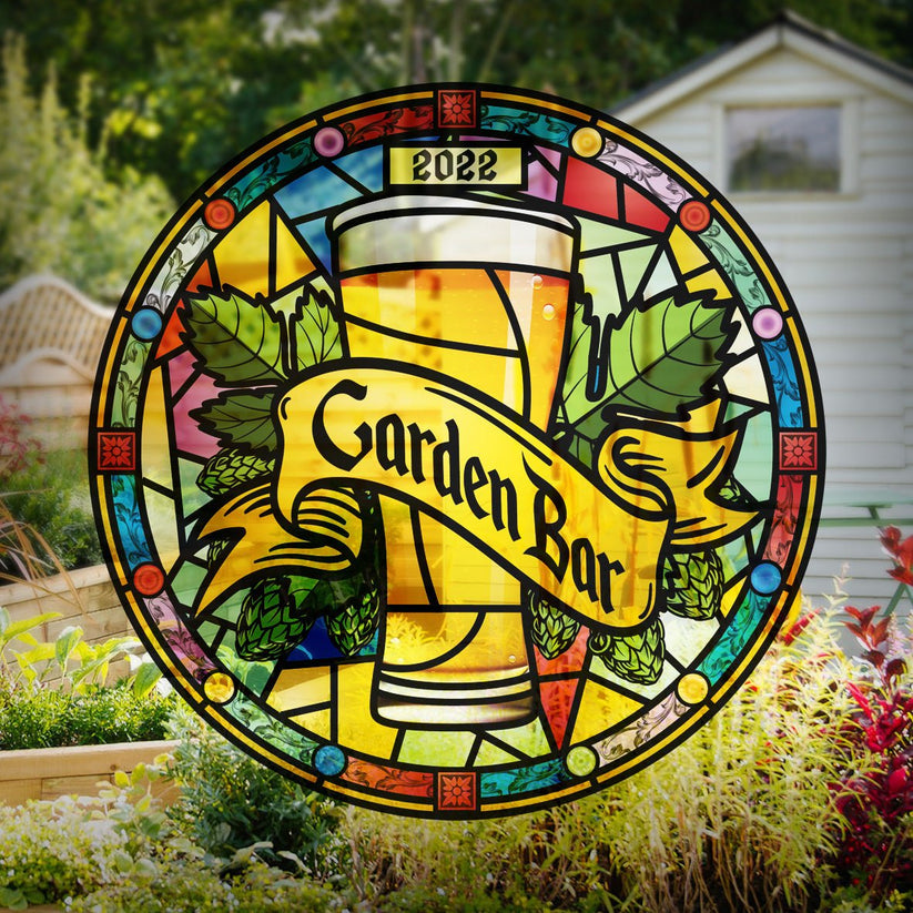 Beer Glass Window Vinyl | Stained Glass | Custom window decals – Two ...
