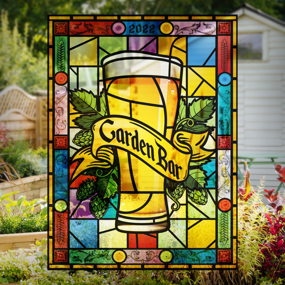 Beer Glass Window Vinyl | Stained Glass | Custom window decals – Two ...