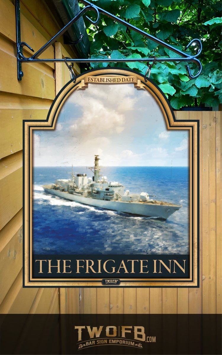Frigate Inn | Personalised Bar Sign | Custom Pub Signs – Two Fat Blokes Ltd