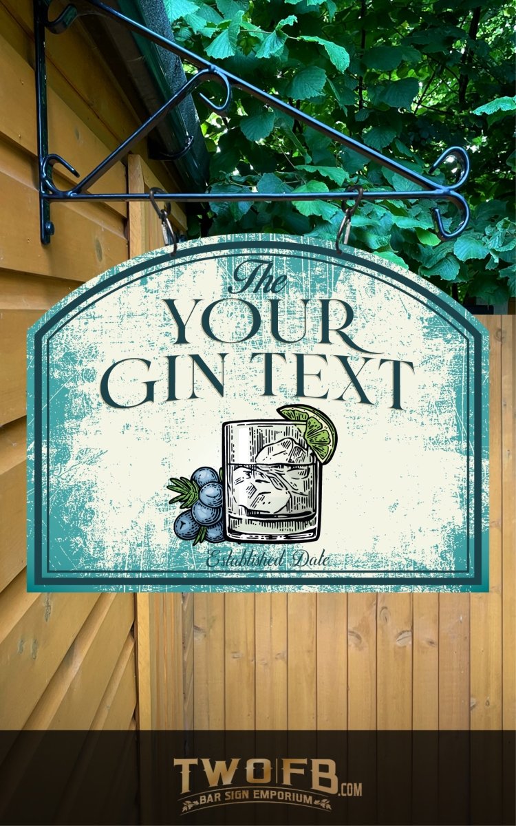 Garden Gin Bar | Personalised Pub Sign | Hanging Pub Signs – Two Fat ...
