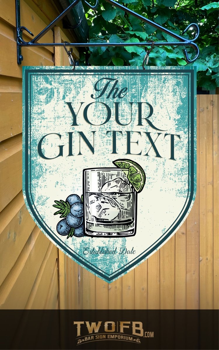 Garden Gin Bar | Personalised Pub Sign | Hanging Pub Signs – Two Fat ...