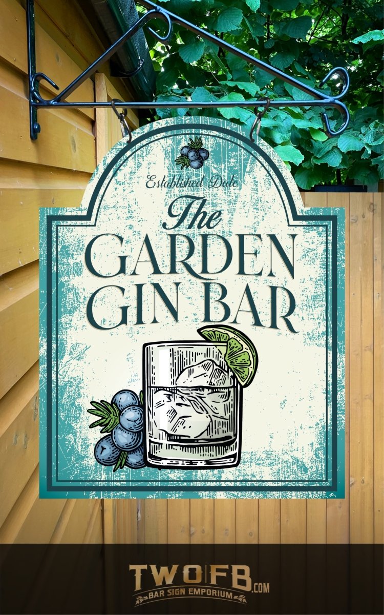 Garden Gin Bar - Tavern Signs | Personalised Pub Sign | Hanging Pub Si ...