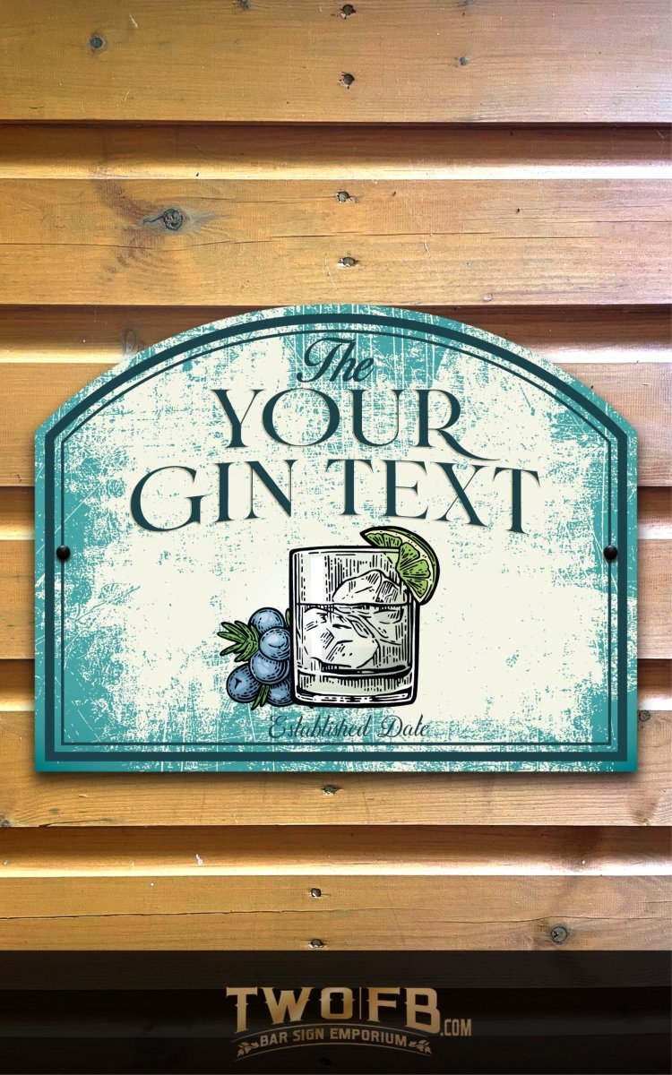 Garden Gin Bar | Personalised Pub Sign | Hanging Pub Signs – Two Fat ...