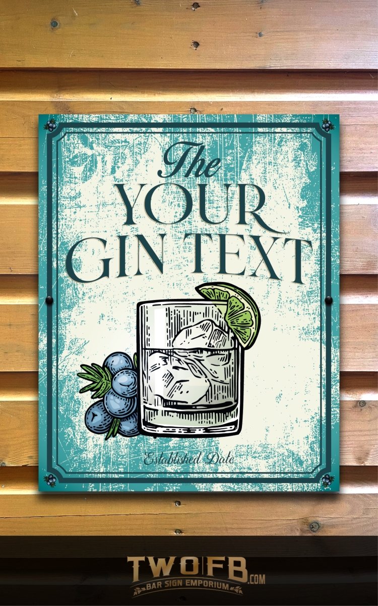 Garden Gin Bar | Personalised Pub Sign | Hanging Pub Signs – Two Fat ...