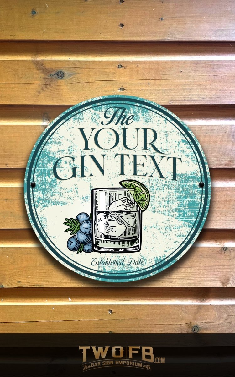 Garden Gin Bar | Personalised Pub Sign | Hanging Pub Signs – Two Fat ...