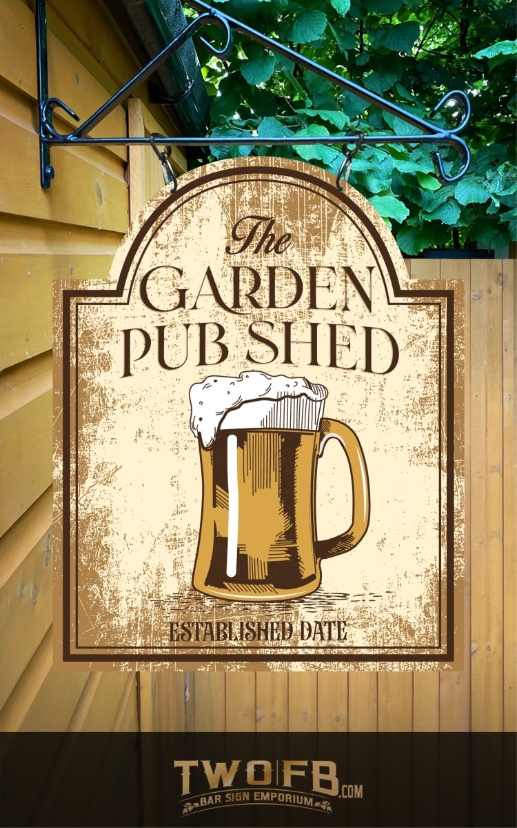 Garden Bar Sign | Personalised Pub Sign | Hanging Pub Signs – Two Fat ...