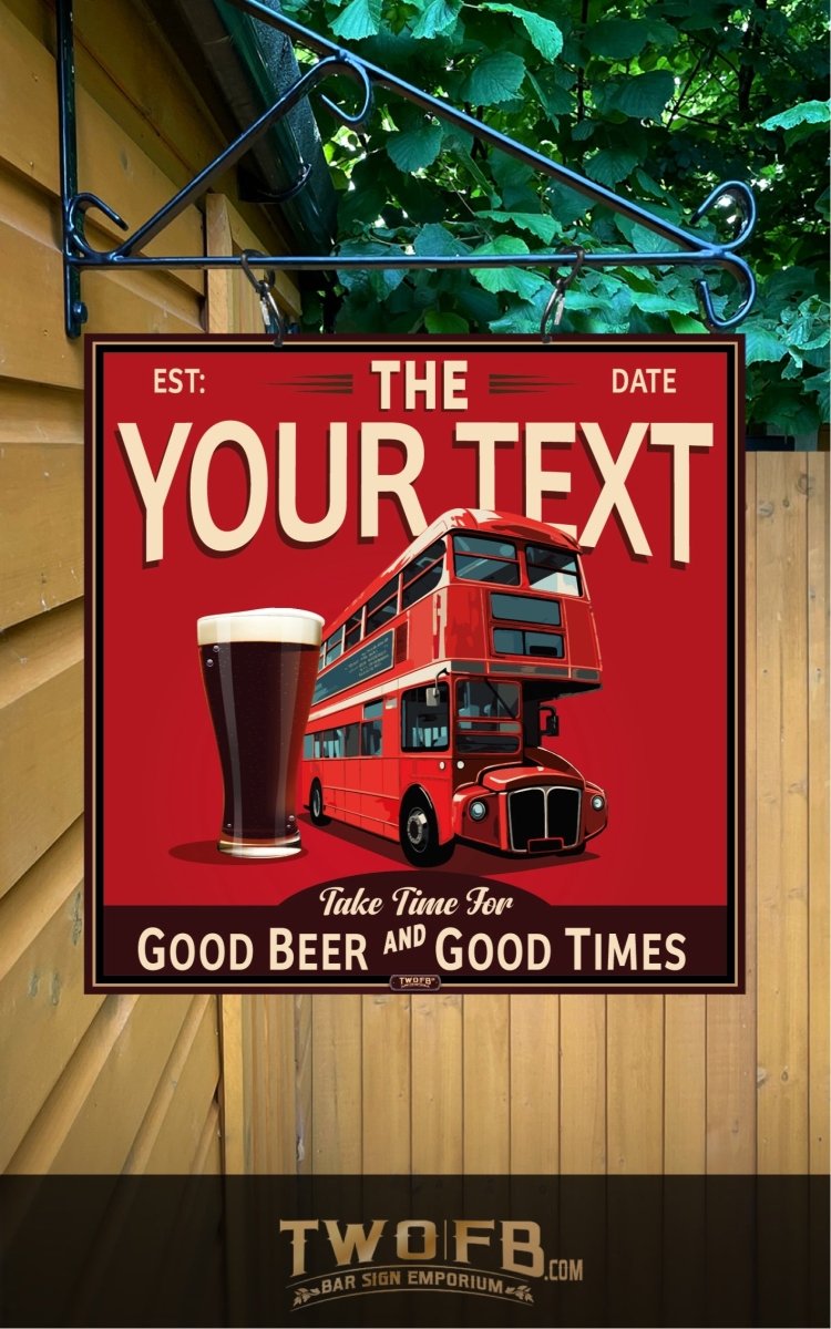 Last Stop | Routemaster Bus | Personalised Bar Sign | Bar Signs – Two ...