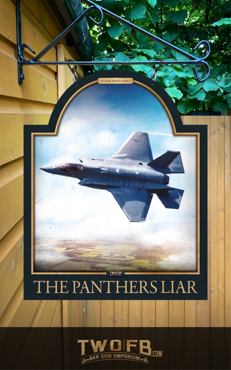 Panthers Liar | Personalised Bar Sign | Custom Pub Signs – Two Fat ...