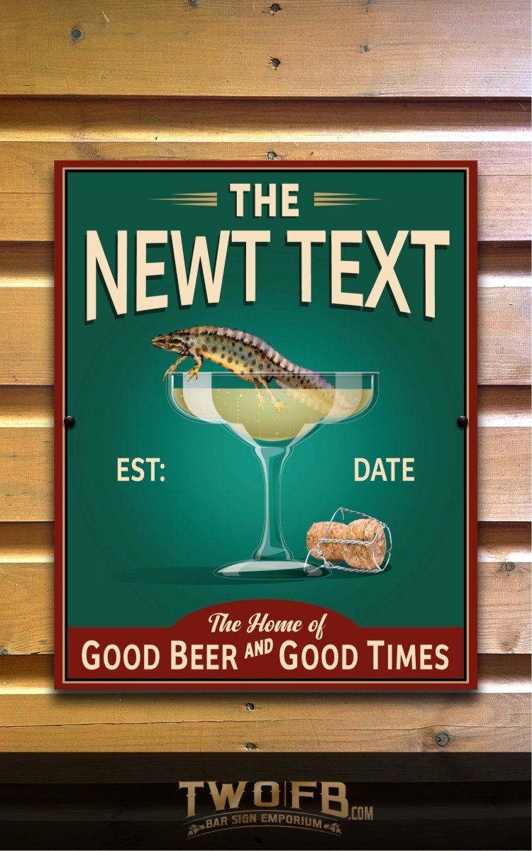 Pickled Newt | Personalised Bar Sign | Pub Signs - Bar Signs – Two Fat ...