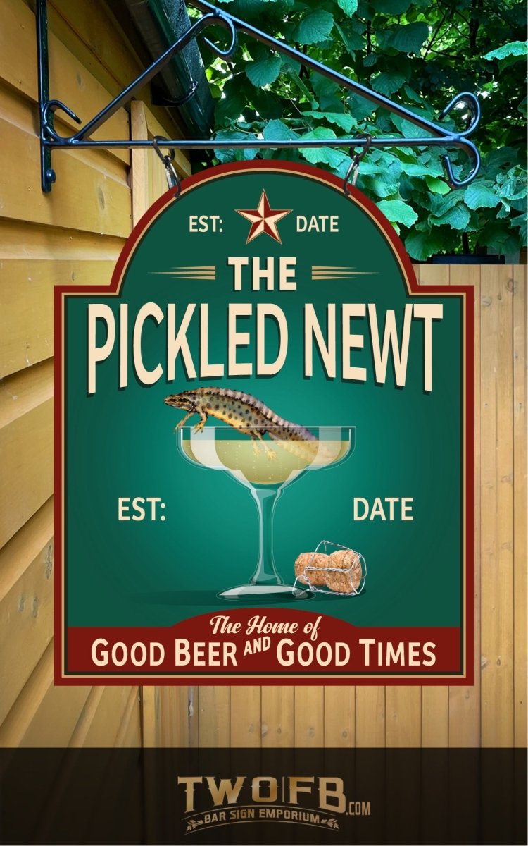 Pickled Newt | Personalised Bar Sign | Bar Signs – Two Fat Blokes Ltd