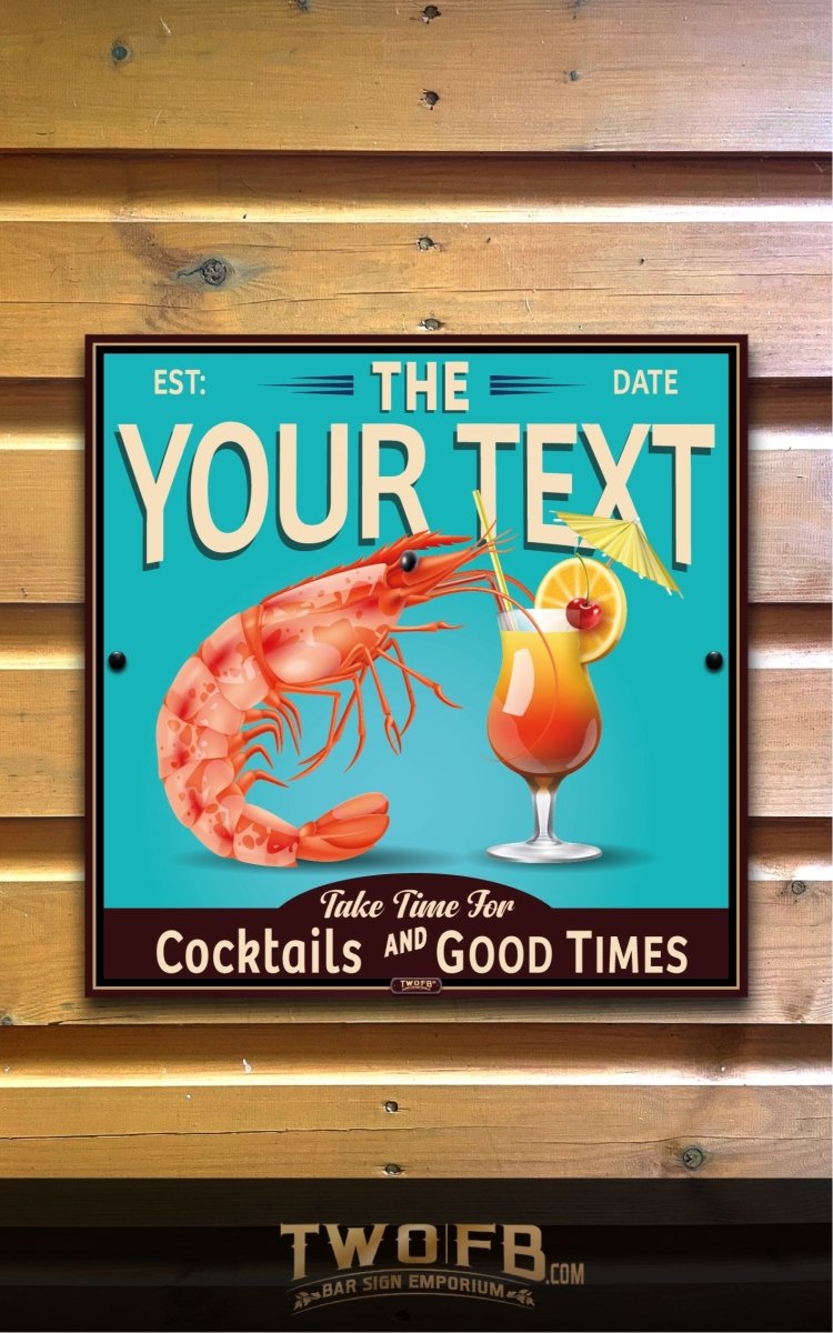 Prawn Cocktail | Personalised Bar Sign | Pub Signs - Bar Signs – Two ...