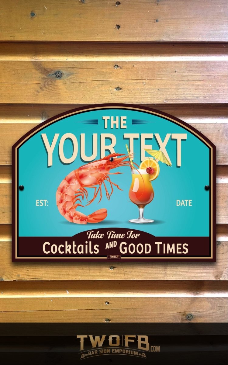 Prawn Cocktail | Personalised Bar Sign | Pub Signs - Bar Signs – Two ...