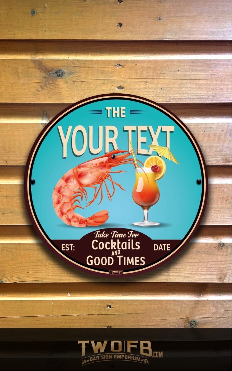 Prawn Cocktail | Personalised Bar Sign | Pub Signs - Bar Signs – Two ...