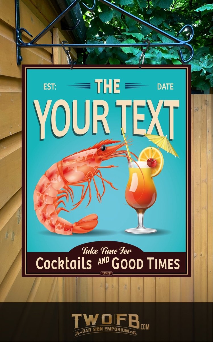 Prawn Cocktail | Personalised Bar Sign | Pub Signs - Bar Signs – Two ...
