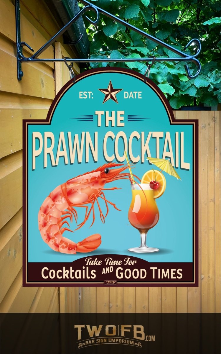 Prawn Cocktail | Personalised Bar Sign | Bar Signs – Two Fat Blokes Ltd