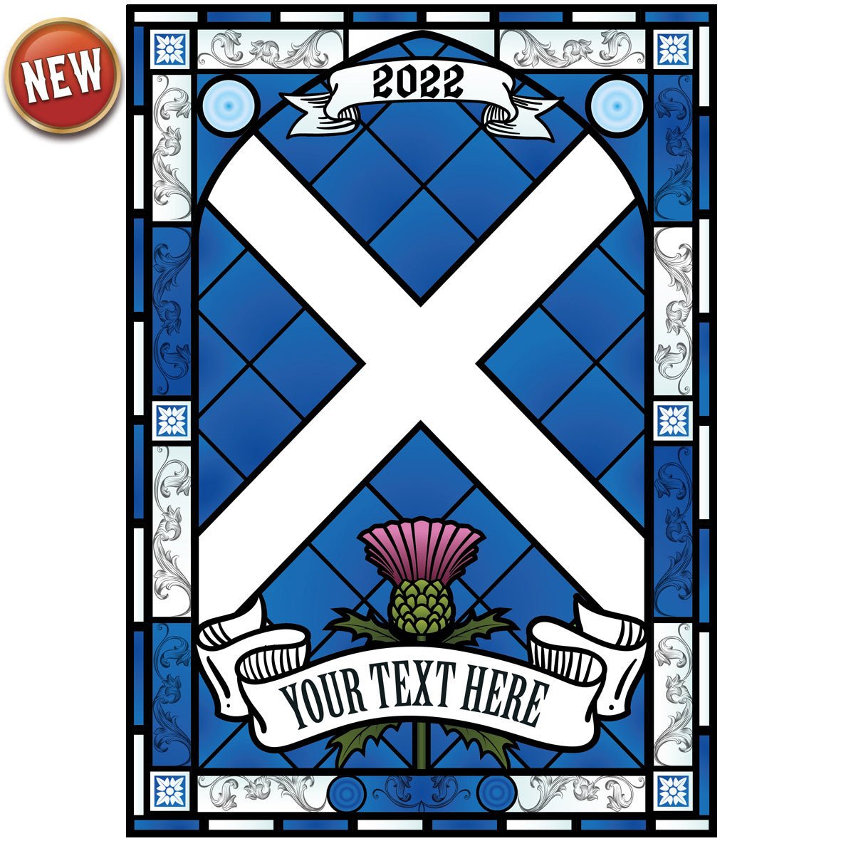 Scottish Window Vinyl | Stained Glass | Custom window decals – Two Fat ...