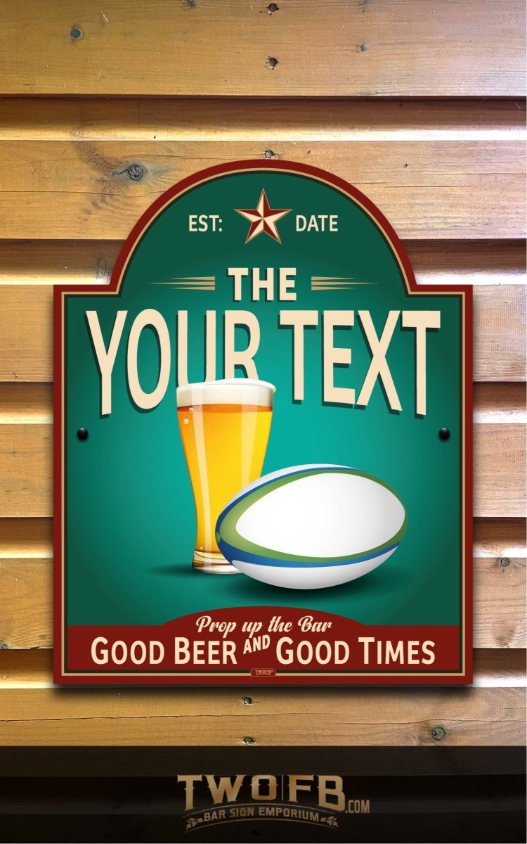 Scrum Inn | Personalised Bar Sign | Rugby Bar sign – Two Fat Blokes Ltd