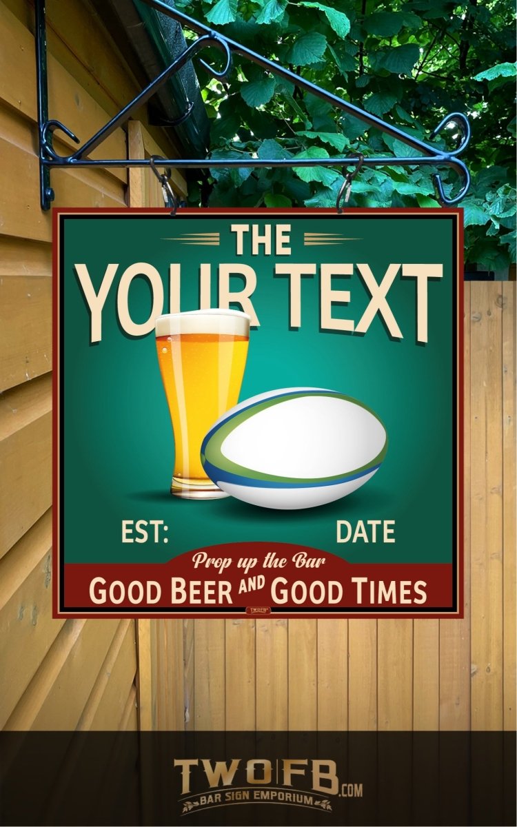 Scrum Inn | Personalised Bar Sign | Rugby Bar sign – Two Fat Blokes Ltd