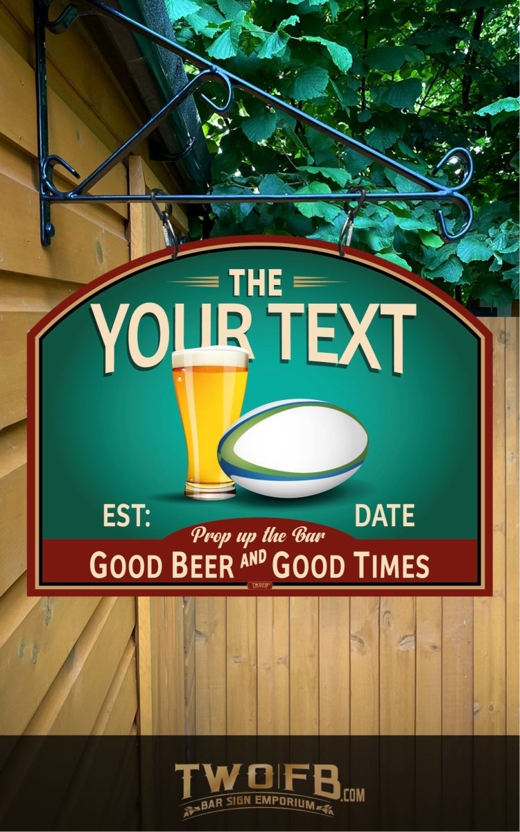 Scrum Inn | Personalised Bar Sign | Rugby Bar sign – Two Fat Blokes Ltd