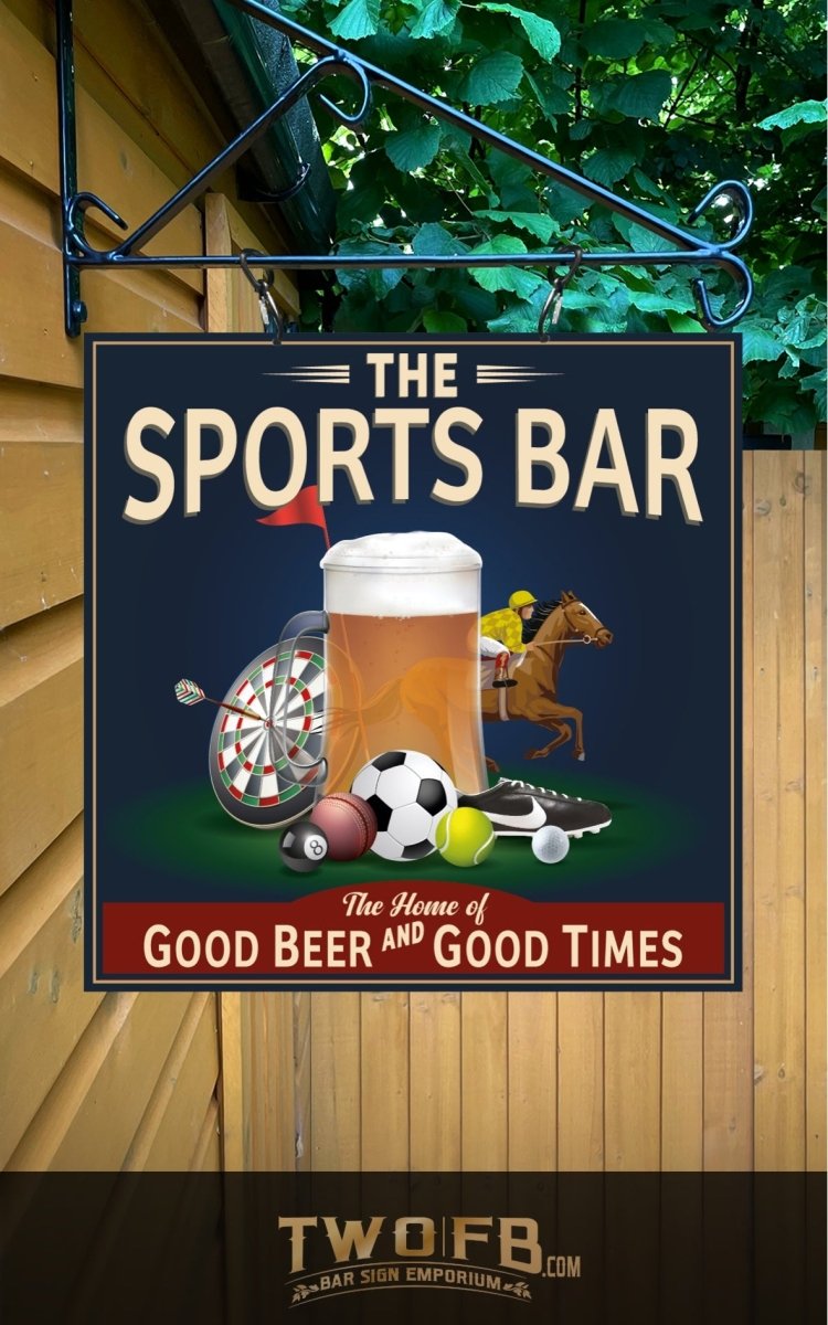 Sports Bar | Personalised Bar Sign | Signs for Sheds – Two Fat Blokes Ltd