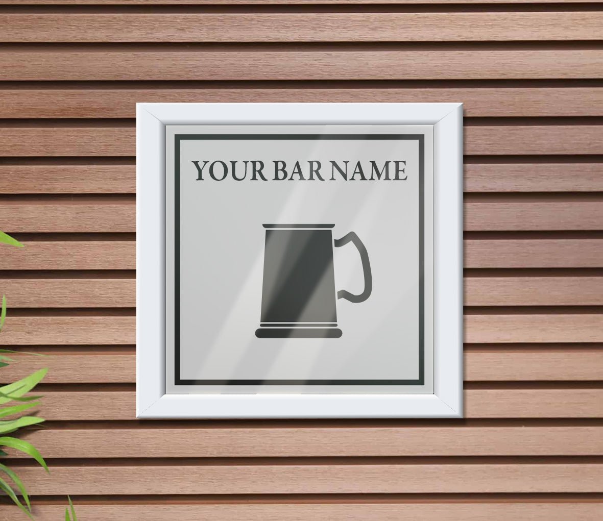 Tankard logo - Frosted window graphics. Bar & Cafe style window Decals ...