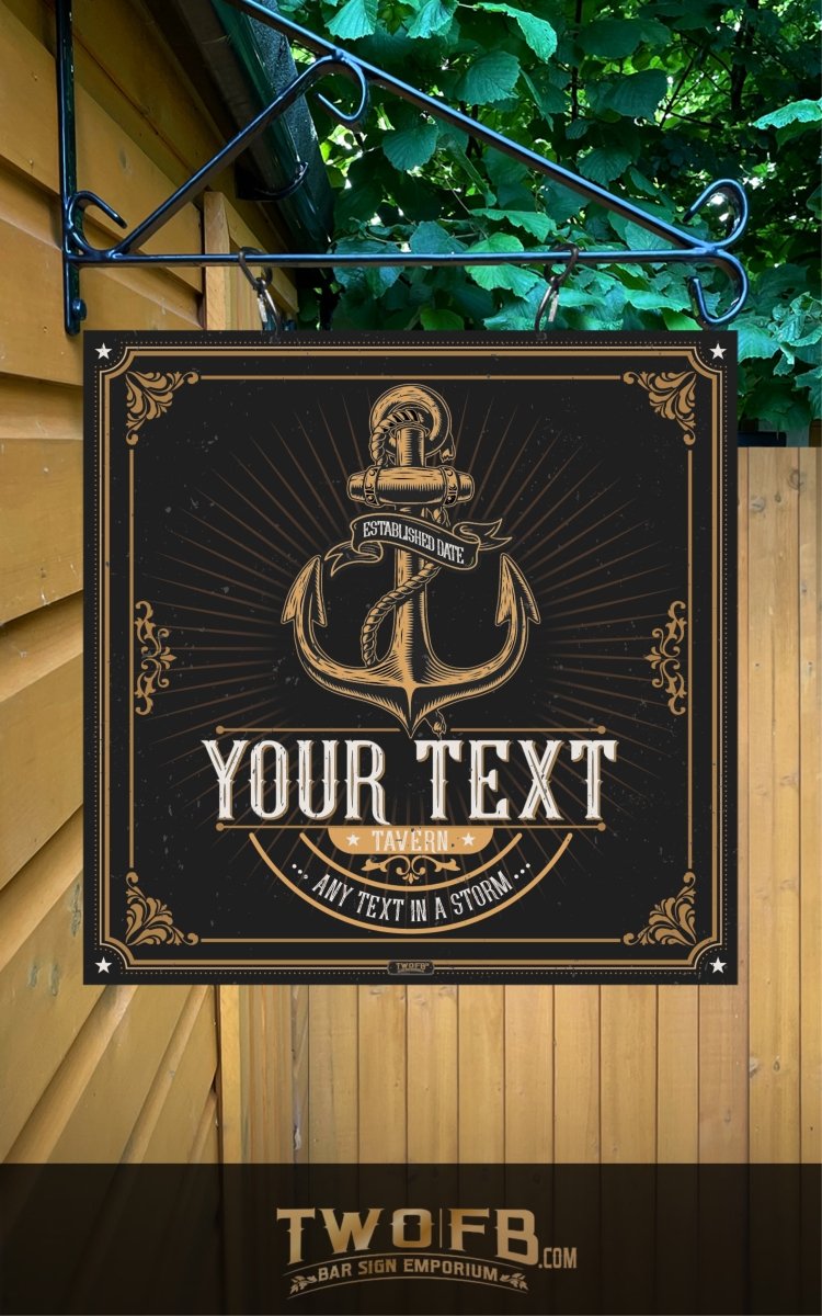 The Anchor Bar Signs | Personalised Pub Sign | Hanging Pub Signs – Two ...
