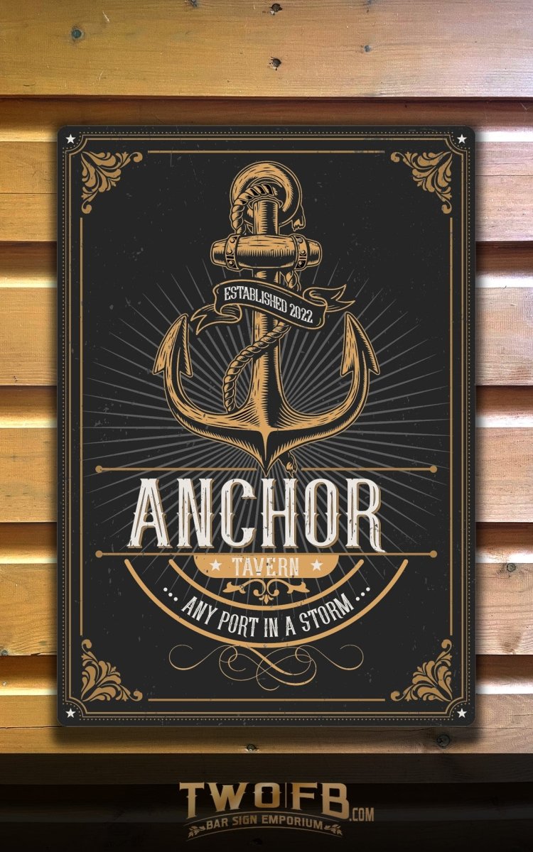 The Anchor Tavern | Budget Bar Sign | Home Pub Sign – Two Fat Blokes Ltd