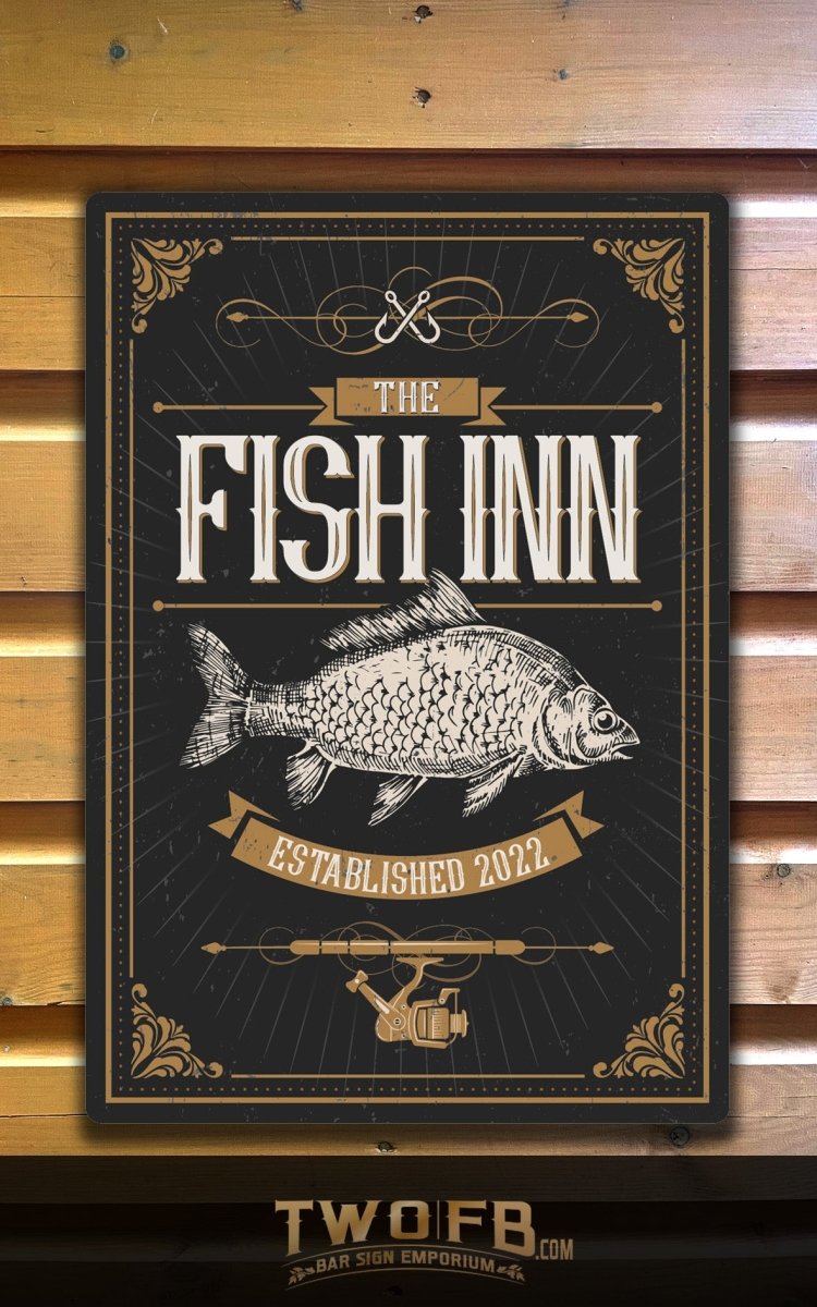 Fish Inn | Budget Bar Sign | Home Pub Sign – Two Fat Blokes Ltd