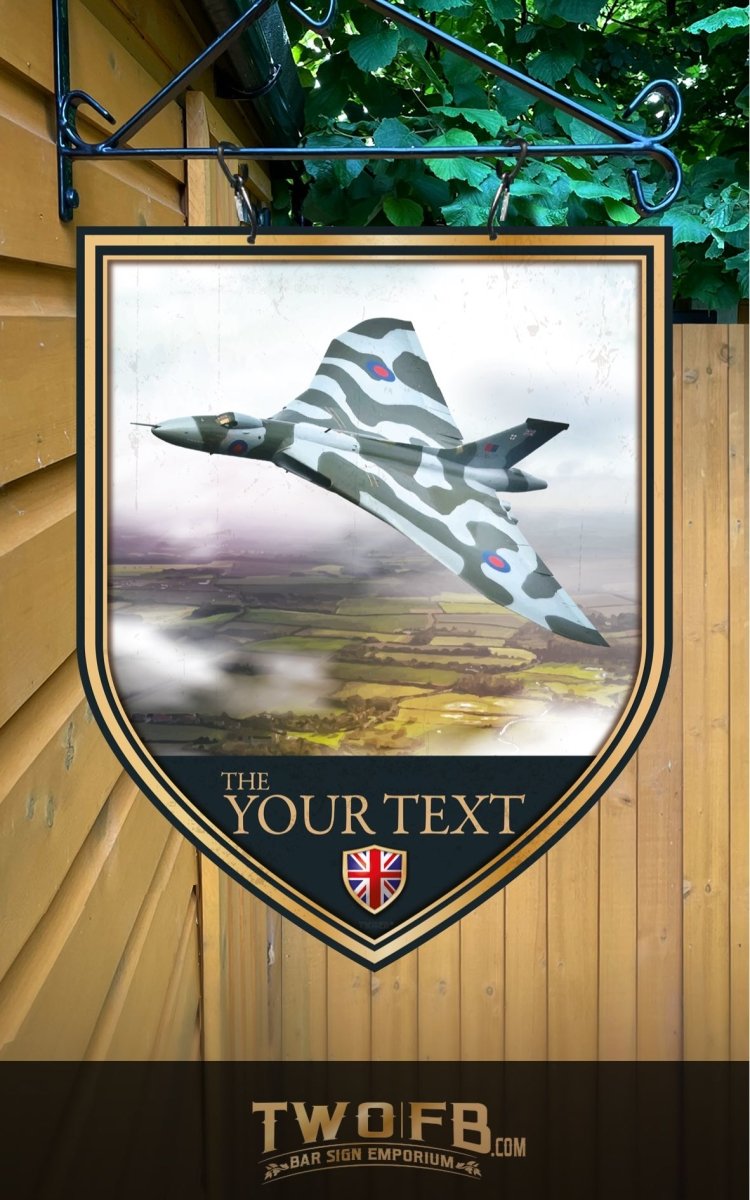 RAF Vulcan Bomber Pub Sign | The Hammer | Personalised Bar Sign – Two ...