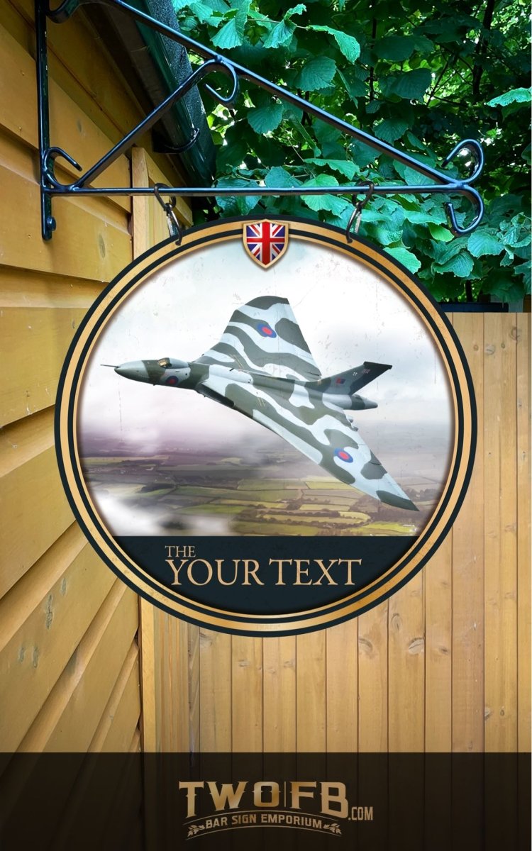 RAF Vulcan Bomber Pub Sign | The Hammer | Personalised Bar Sign – Two ...