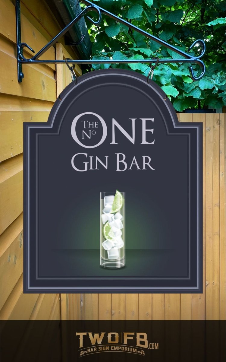 Gin Bar No.1 | Personalised Gin Bar Sign | Gin Palace Sign – Two Fat ...