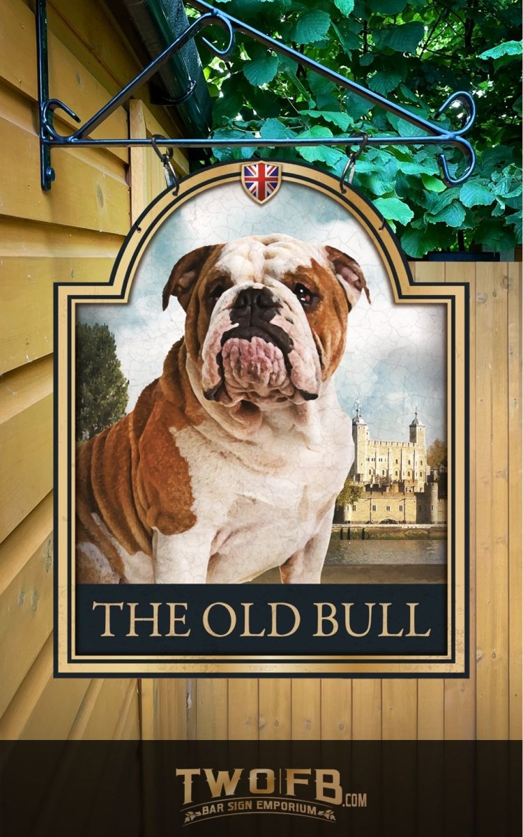 Old Bull | Personalised Bar Sign | Pub Sign | Dog House – Two Fat ...