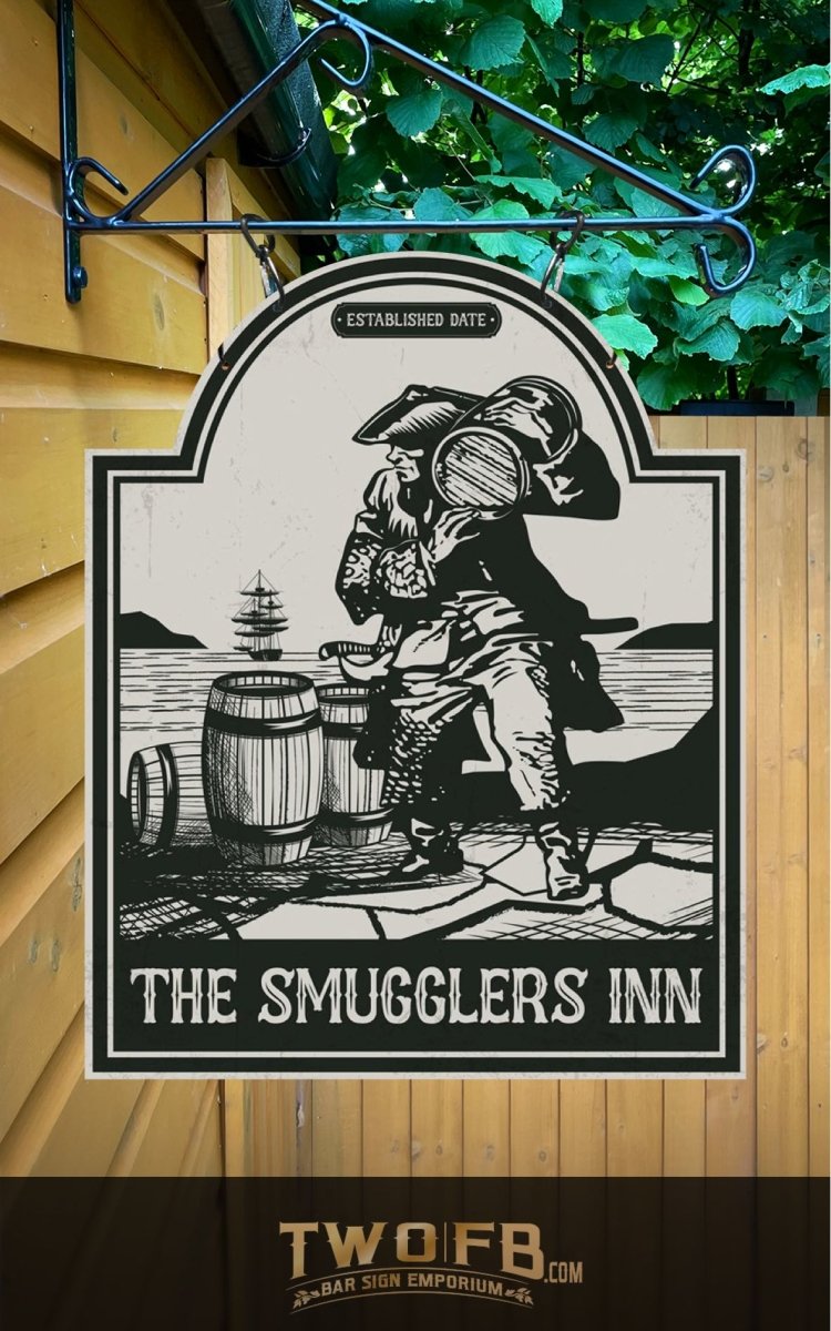 Smugglers Inn | Personalised Bar Sign | Pirate Pub Sign – Two Fat ...