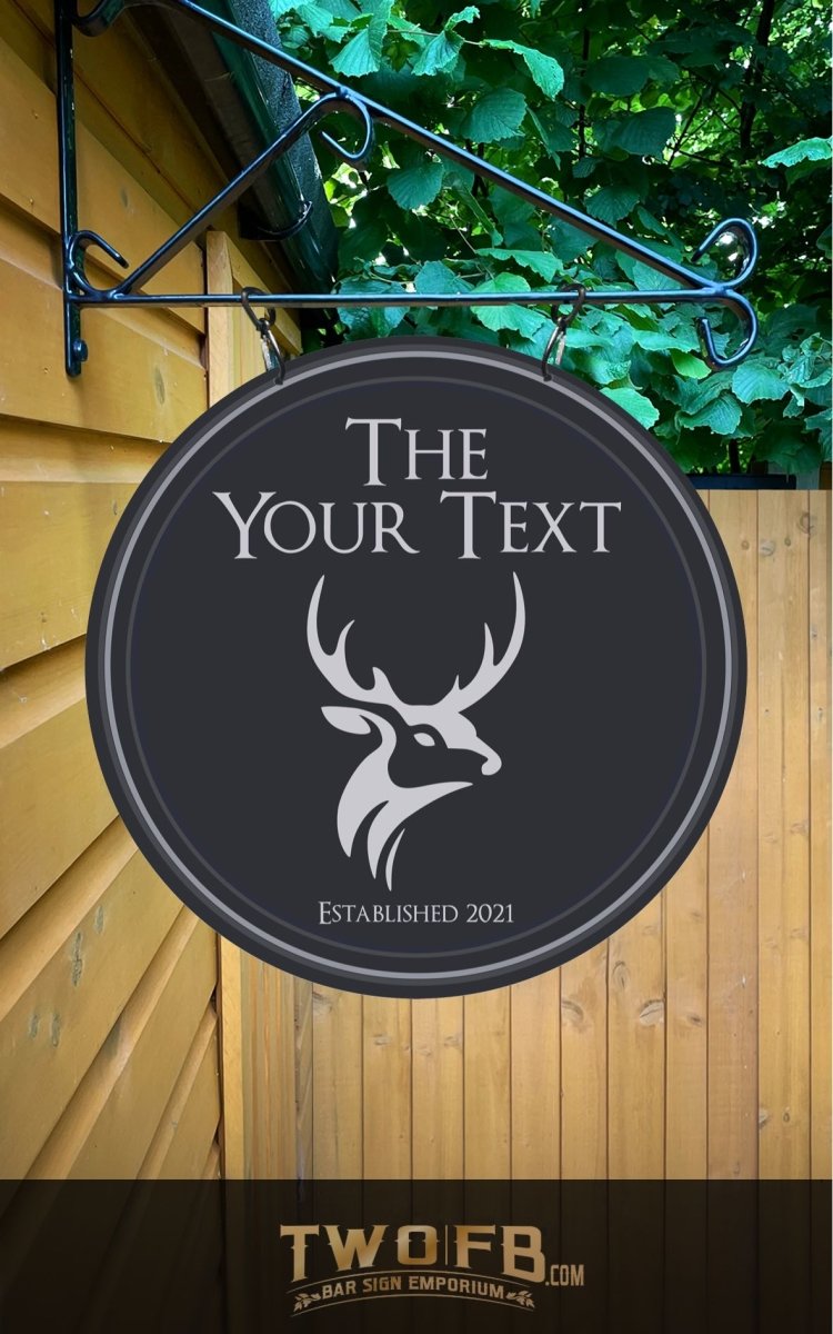 Stags Head | Personalised Bar Sign | Custom Bar signs – Two Fat Blokes Ltd